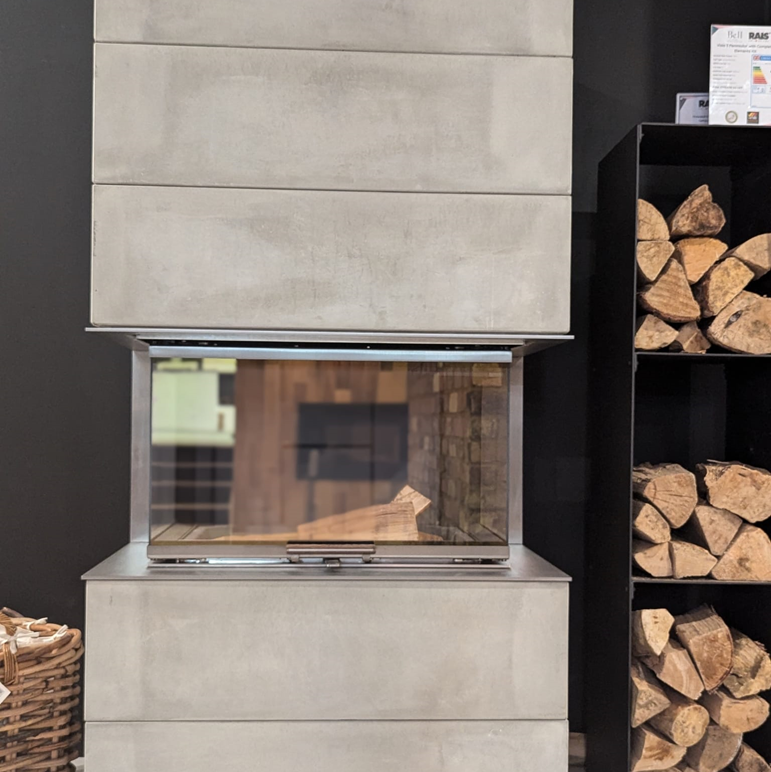 Rais Visio 3 Peninsular Wood Burning Stove With Complete Elements Kit ...